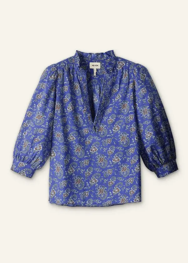ME+EM Paisley Print Straight Blouse