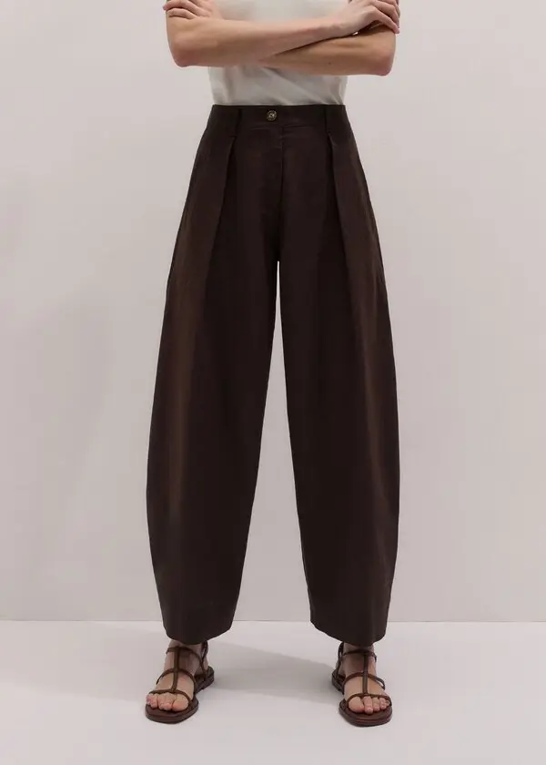 ME+EM Extreme Taper Trousers - Cocoa Brown