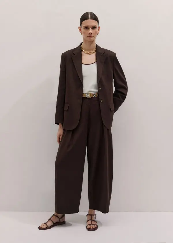 ME+EM Extreme Taper Trousers - Cocoa Brown