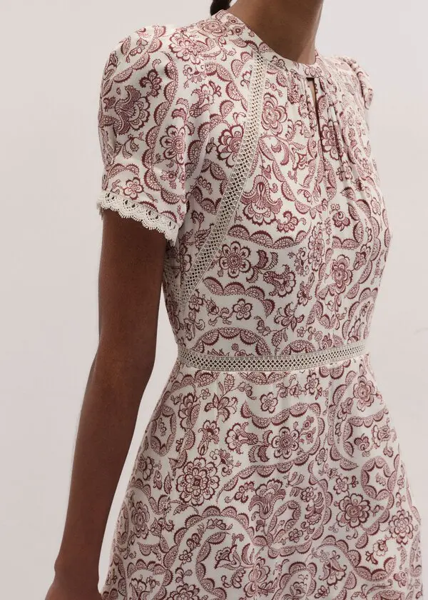 ME+EM Fit & Flare Printed Maxi Dress