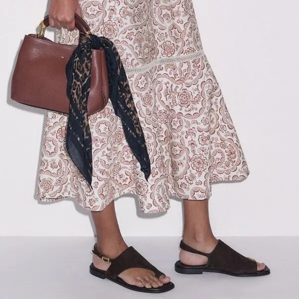 ME+EM Fit & Flare Printed Maxi Dress