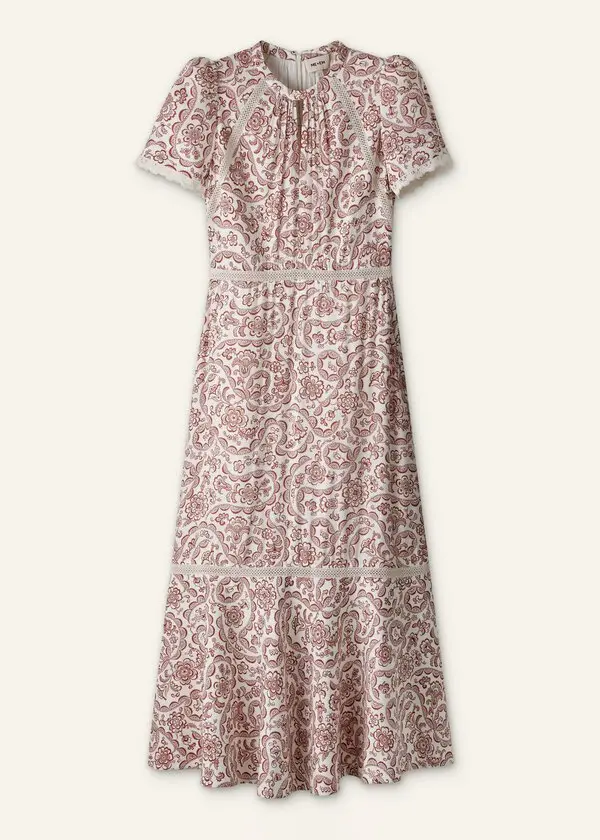 ME+EM Fit & Flare Printed Maxi Dress
