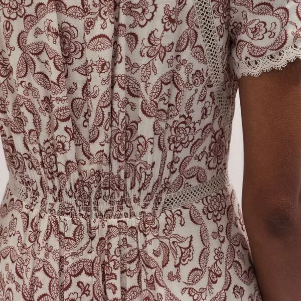 ME+EM Fit & Flare Printed Maxi Dress