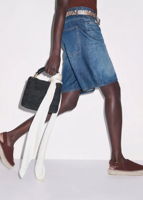 ME+EM Suede Slingback Espadrilles - Dark Cinnamon