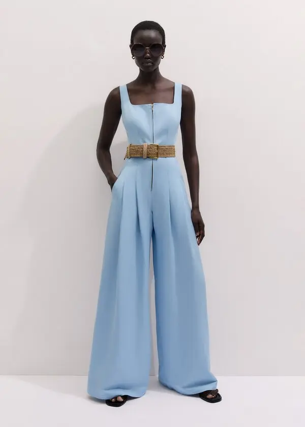 ME+EM Tailored Wide-leg Jumpsuit With Belt