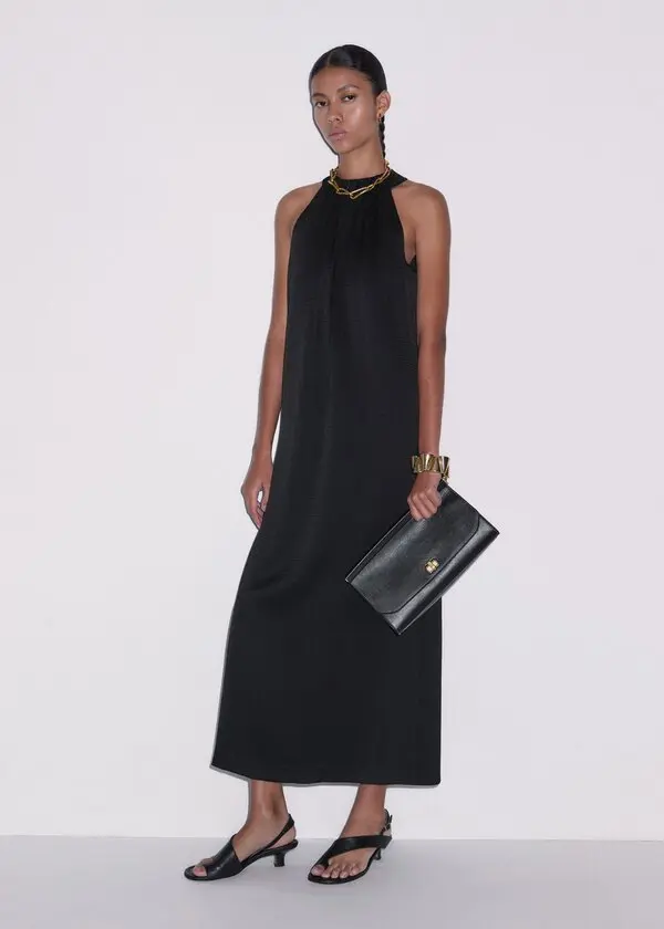 ME+EM Halterneck Shift Maxi Dress