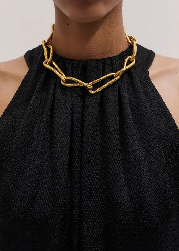 ME+EM Halterneck Shift Maxi Dress