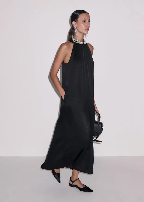 ME+EM Halterneck Shift Maxi Dress