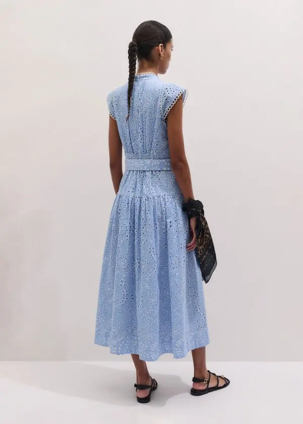ME+EM Broderie Anglaise Maxi Dress With Belt