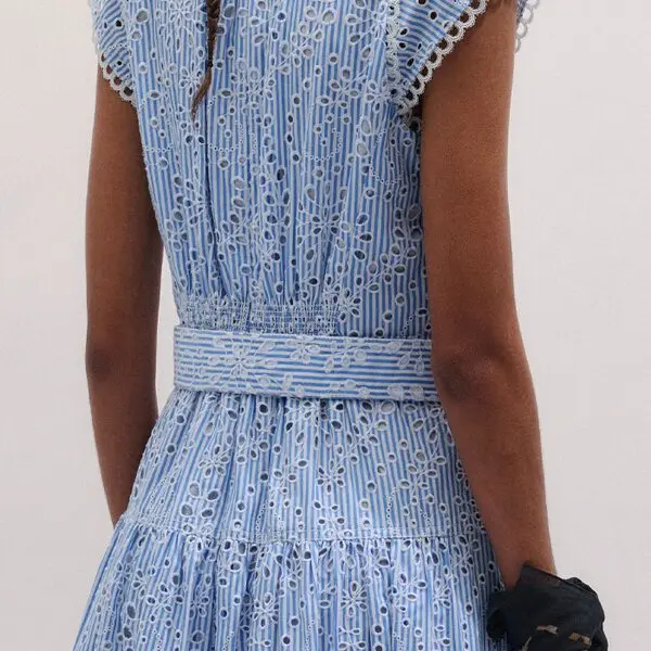 ME+EM Broderie Anglaise Maxi Dress With Belt