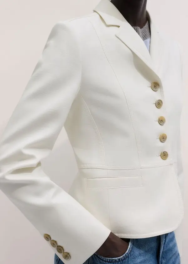 ME+EM Fitted Utility Jacket - Ivory