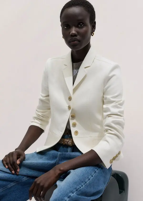 ME+EM Fitted Utility Jacket - Ivory