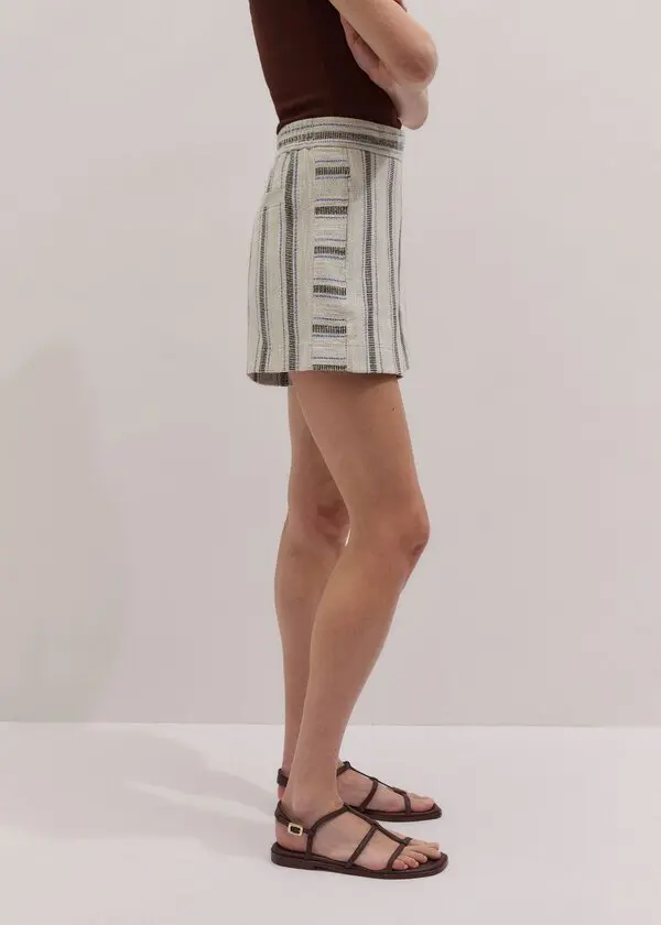 ME+EM Textured Stripe Shorts
