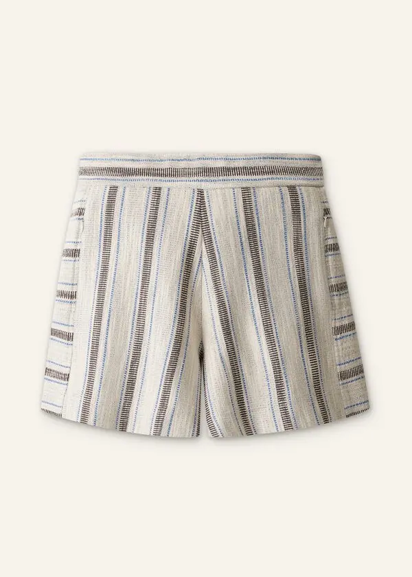 ME+EM Textured Stripe Shorts