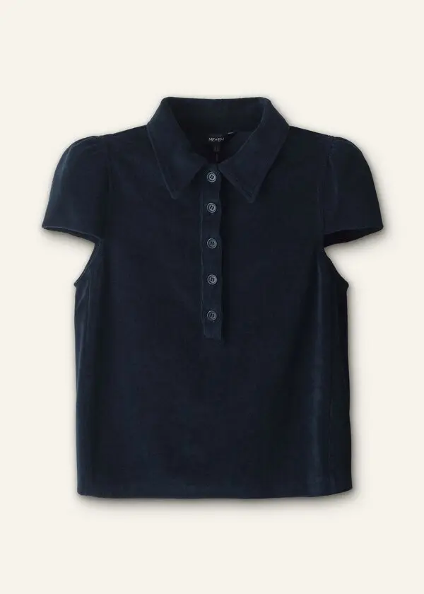ME+EM Towelling Polo Shirt