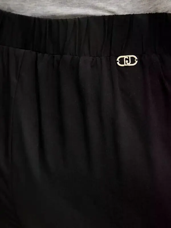Liu Jo Cuffed Elasticated Trousers - Black