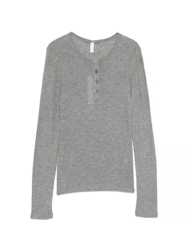 SAMSOE SAMSOE Buttoned Long-sleeve Top