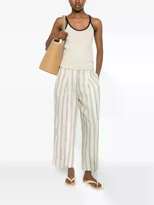 Peserico Striped Pleated Trousers