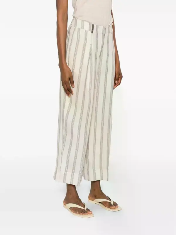 Peserico Striped Pleated Trousers