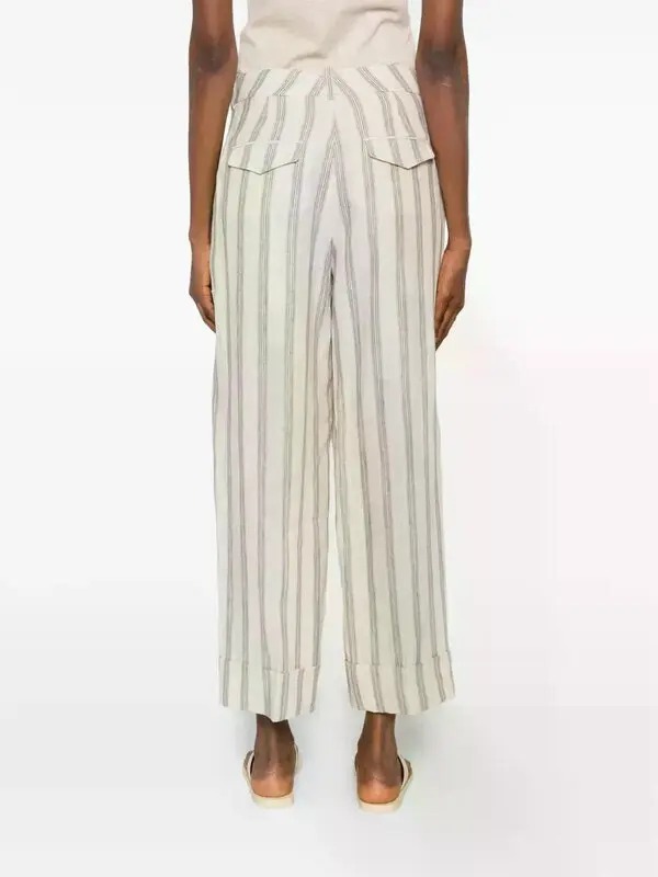 Peserico Striped Pleated Trousers