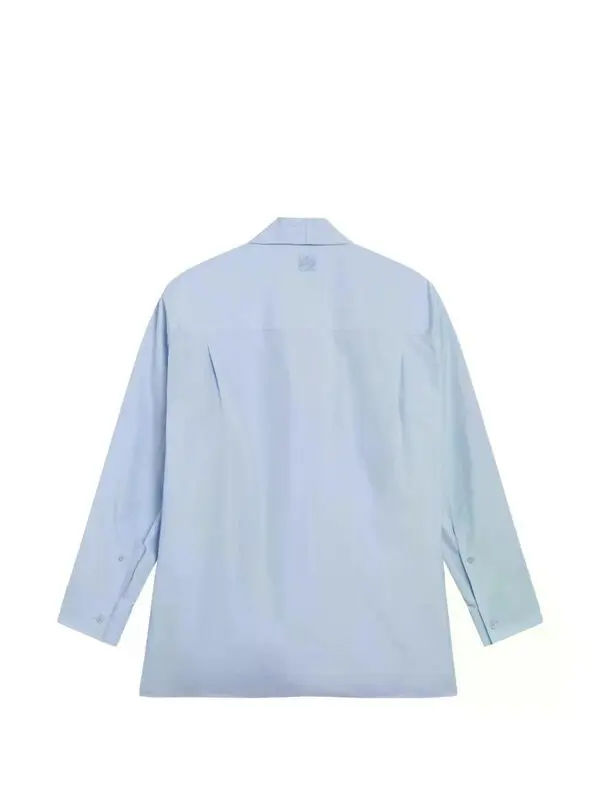 Loewe Draped Cotton Shirt - Blue