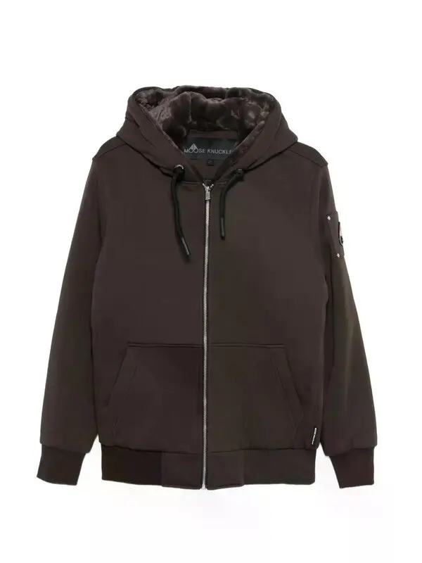 Moose Knuckles Classic Bunny Hooded Zip Jacket - Brown