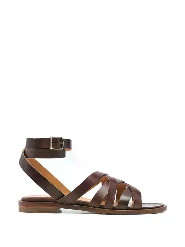 LA BOTTEGA DI LISA Ankle Strap Sandals - Brown