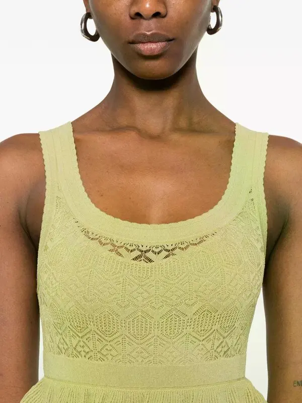 Sandro Ruffled Knit Maxi Dress
