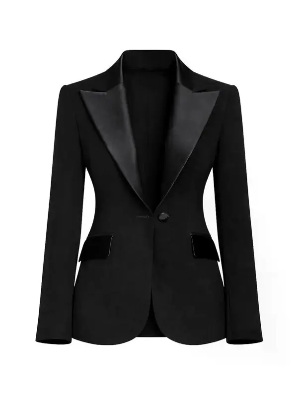 Elie Saab Satin Blazer - Black