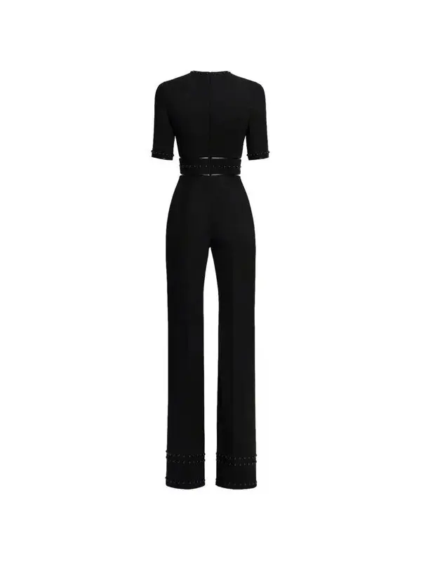 Elie Saab Stud-embellished Jumpsuit - Black