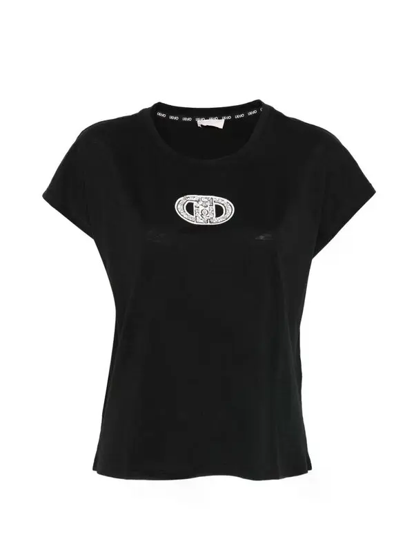 Liu Jo Embellished Round-neck T-shirt - Black