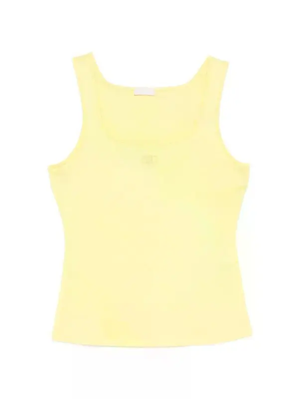 Liu Jo Logo-embroidered Top - Yellow