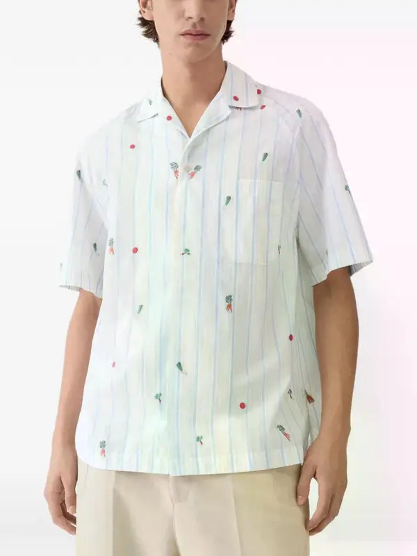 Jacquemus The Romarin Striped-pattern Shirt - White