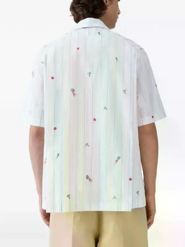 Jacquemus The Romarin Striped-pattern Shirt - White