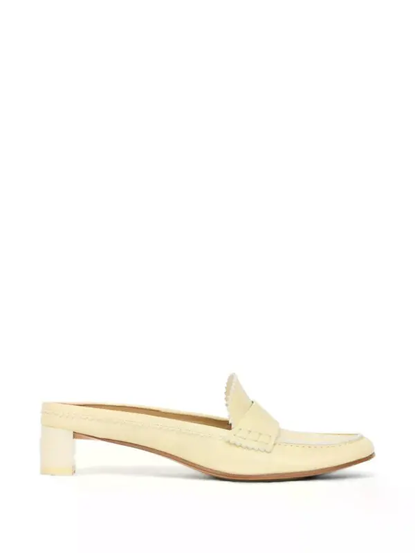 MAISON MARGIELA Penny Leather Slippers - Neutrals