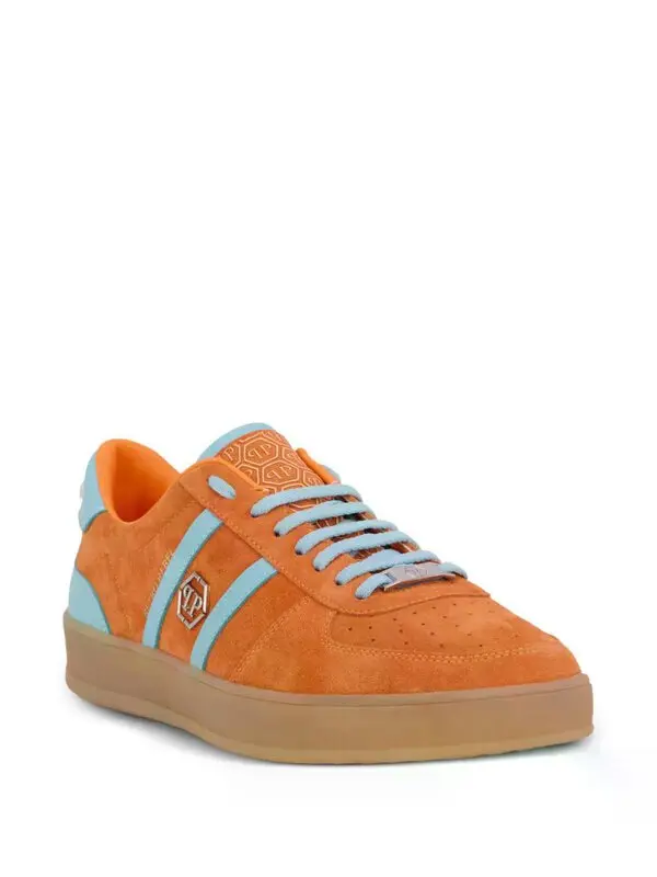 Philipp Plein Striped Suede Sneakers