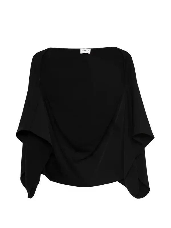 P.a.r.o.s.h Draped Poncho - Black