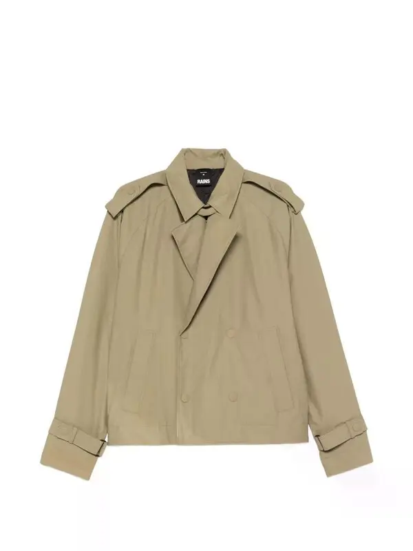Rains Double-breasted Jacket - Neutrals