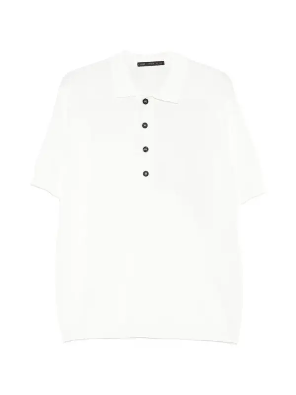 LOW BRAND Buttoned Polo Shirt - White