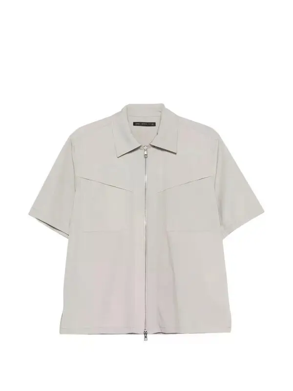LOW BRAND Zip-up Shirt - Grey