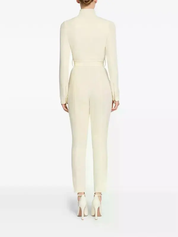Elie Saab Turtleneck Belted Jumpsuit