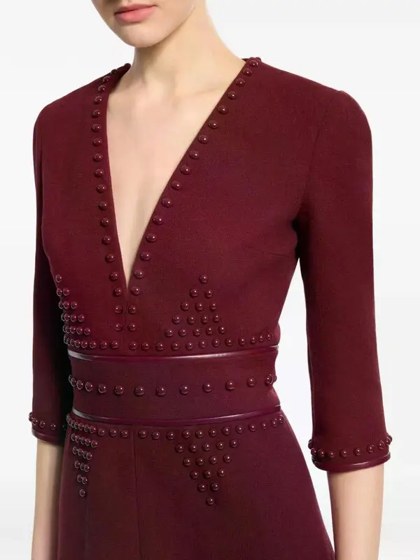 Elie Saab Stud-embellished Midi Dress
