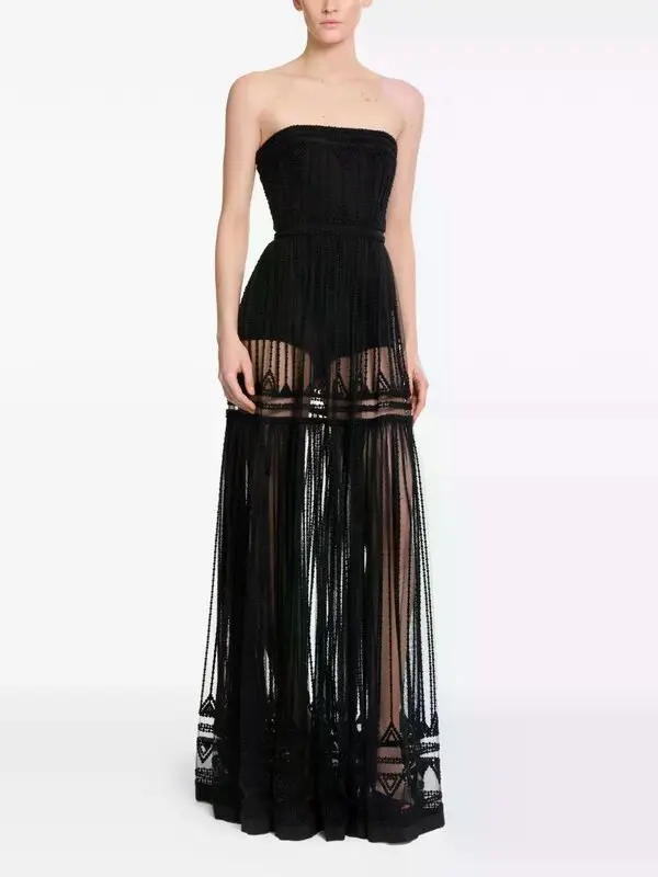 Elie Saab Strapless Maxi Dress