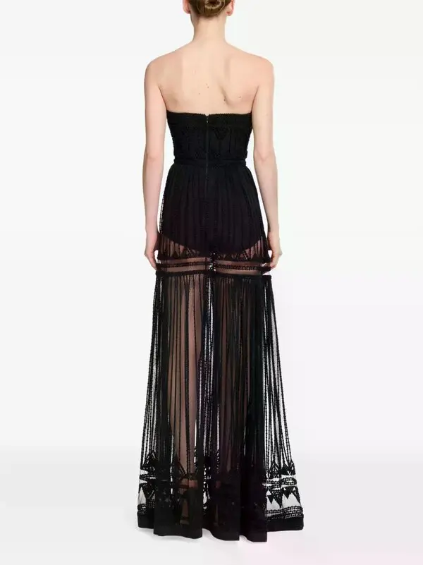Elie Saab Strapless Maxi Dress