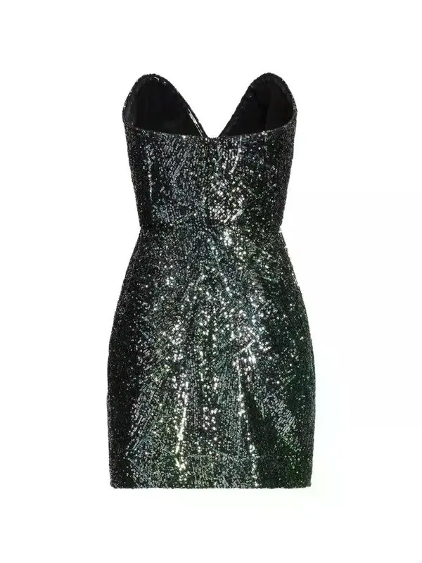 Elie Saab Sequin-embellished Heart-shaped Mini Dress