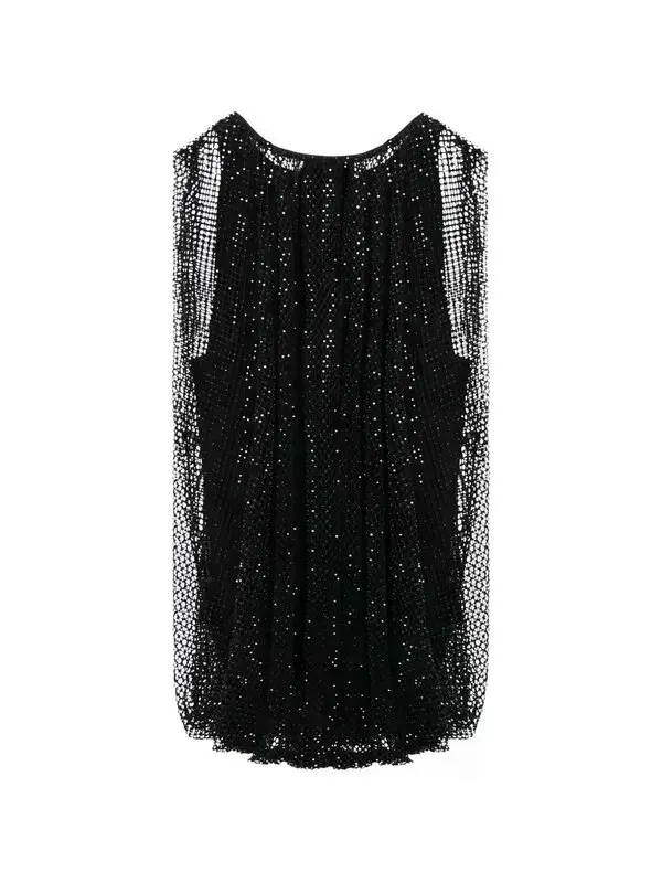 Sportmax Nodo Crystal-embellished Top - Black