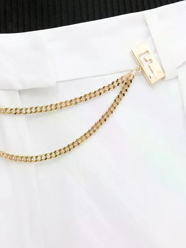 FRACOMINA Chain Detail Pleated Shorts