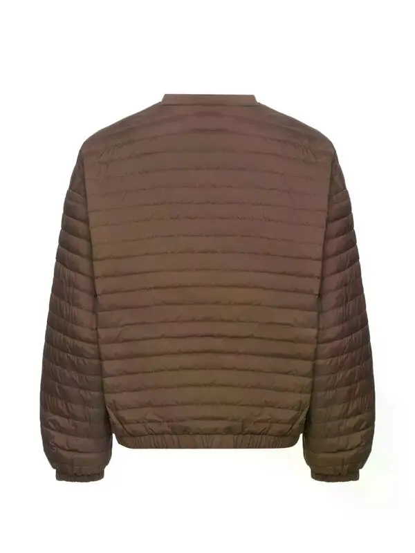 MOORER Zip-up Puffer Jacket - Brown