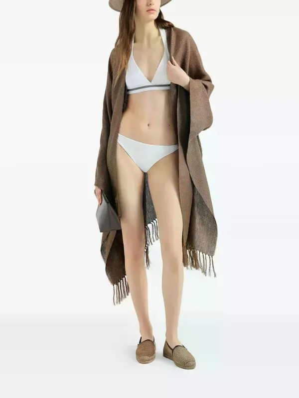 Brunello Cucinelli Monili Detail Bikini Top - White