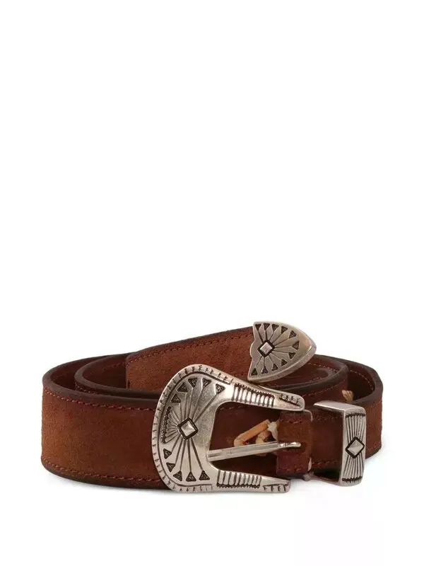 ALBERTO LUTI Suede Belt - Brown